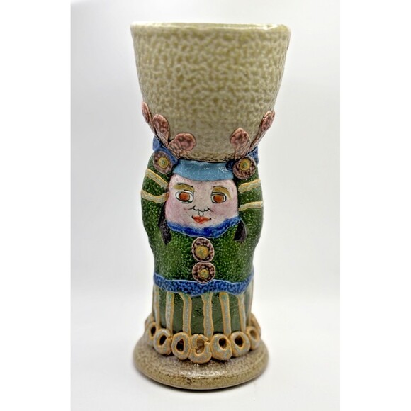 Art Pottery | Accents | Jane Peiser Art Pottery Goblet Figure Signed ...